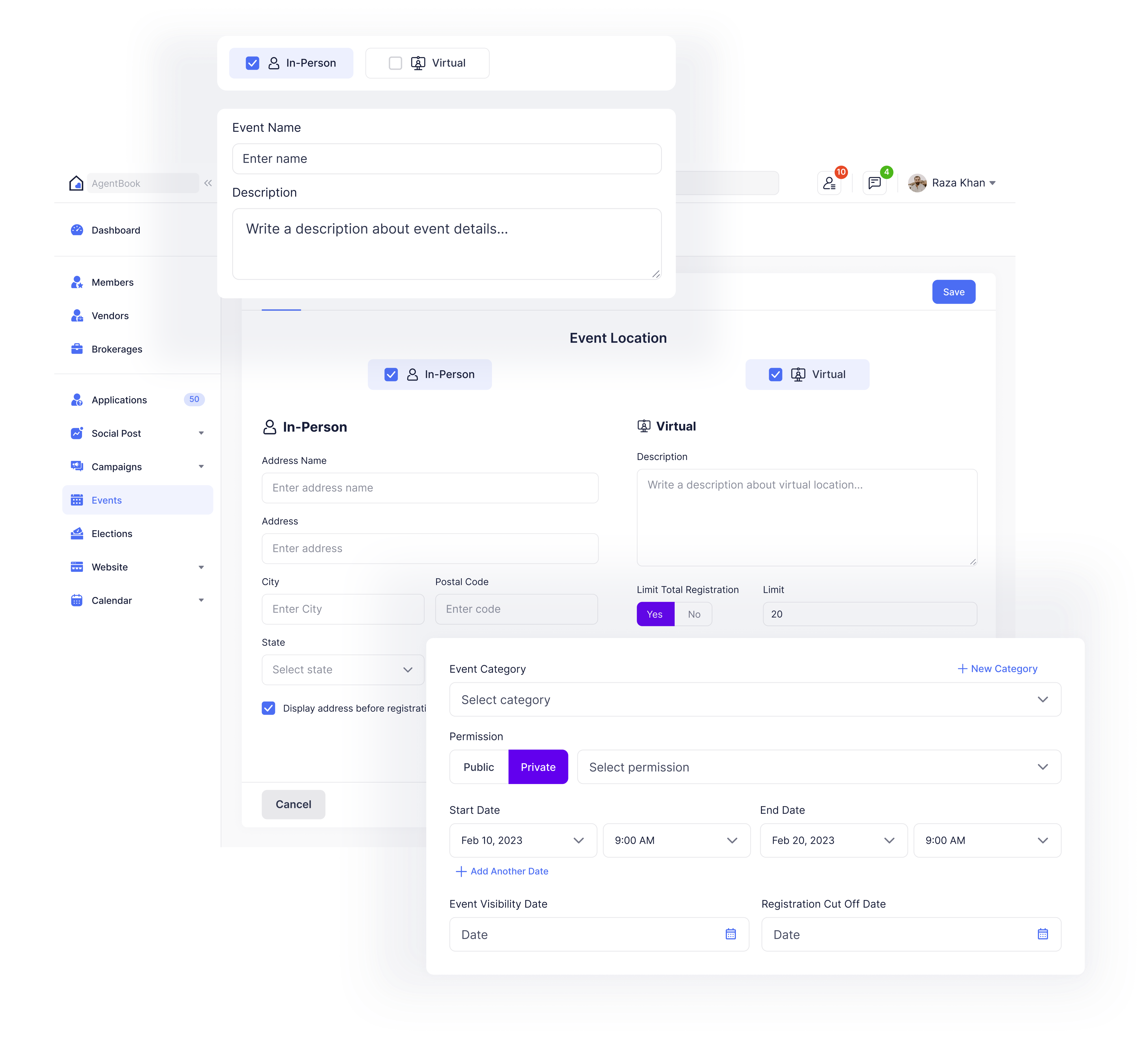 AgentBook | Real Estate Association Management System (AMS)