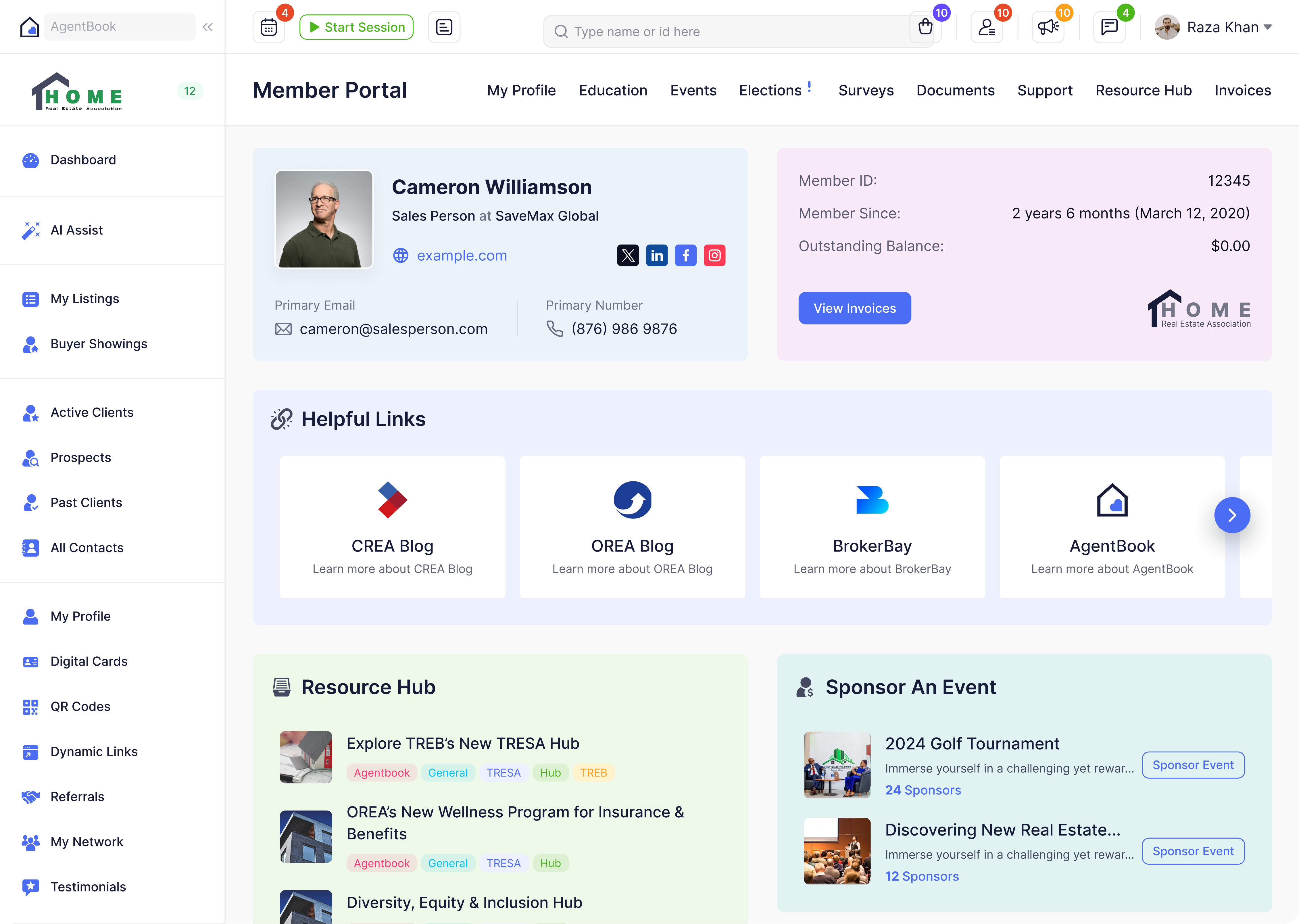 AgentBook | Real Estate Association Management System (AMS)